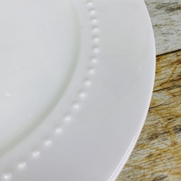 La Rochelle | Dining | La Rochelle L2r4 White Embossed Beaded Bone ...